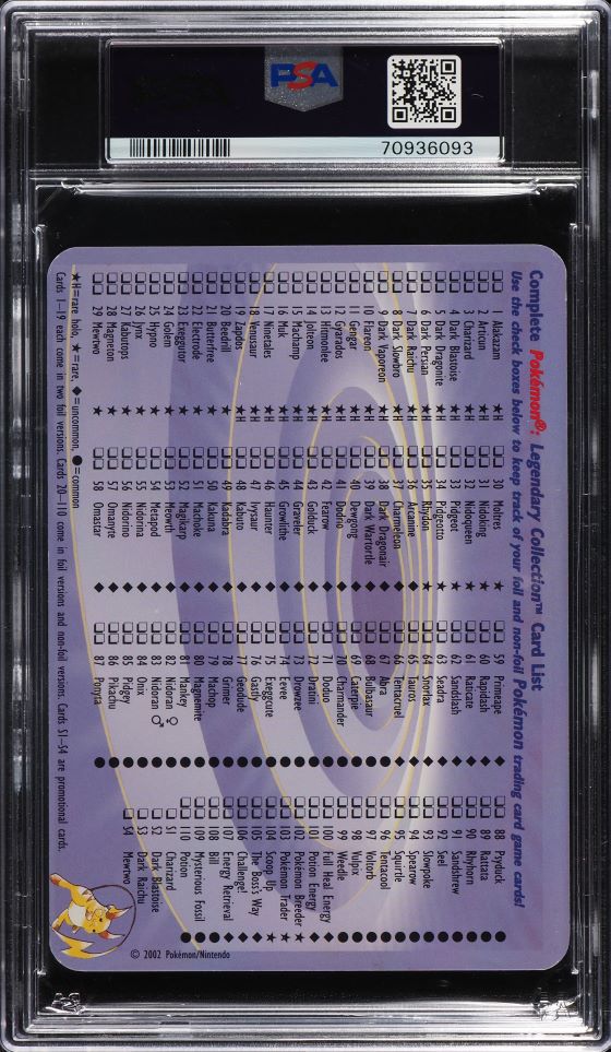 2002 Pokemon Legendary Collection Box Topper Charizard AUTO DNA 10 #S1 ...