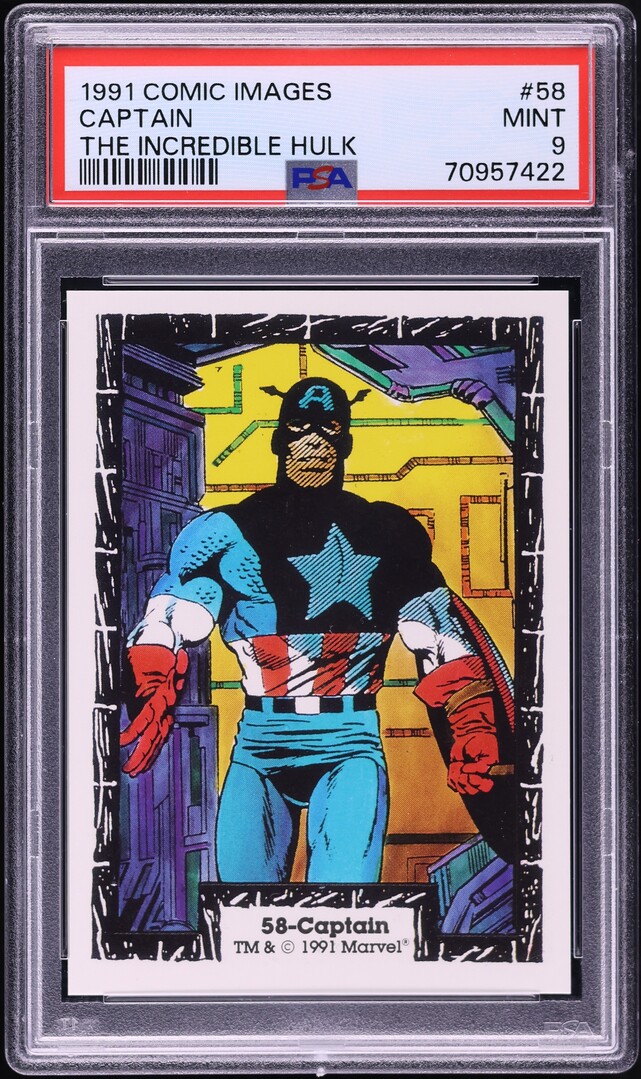 1991 Comic Images The Incredible Hulk Captain #58 PSA 9 MINT on ...