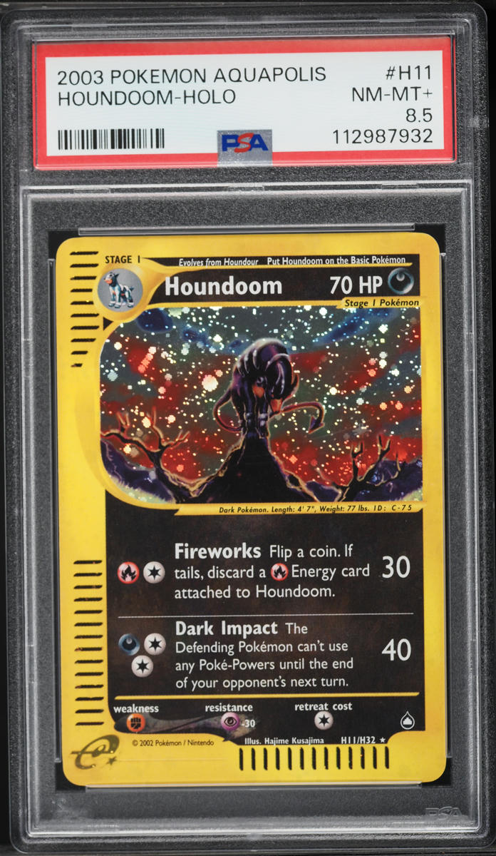 2003 Pokemon Aquapolis Holo Houndoom #H11 PSA 8.5 NM-MT+ on Fanatics Collect