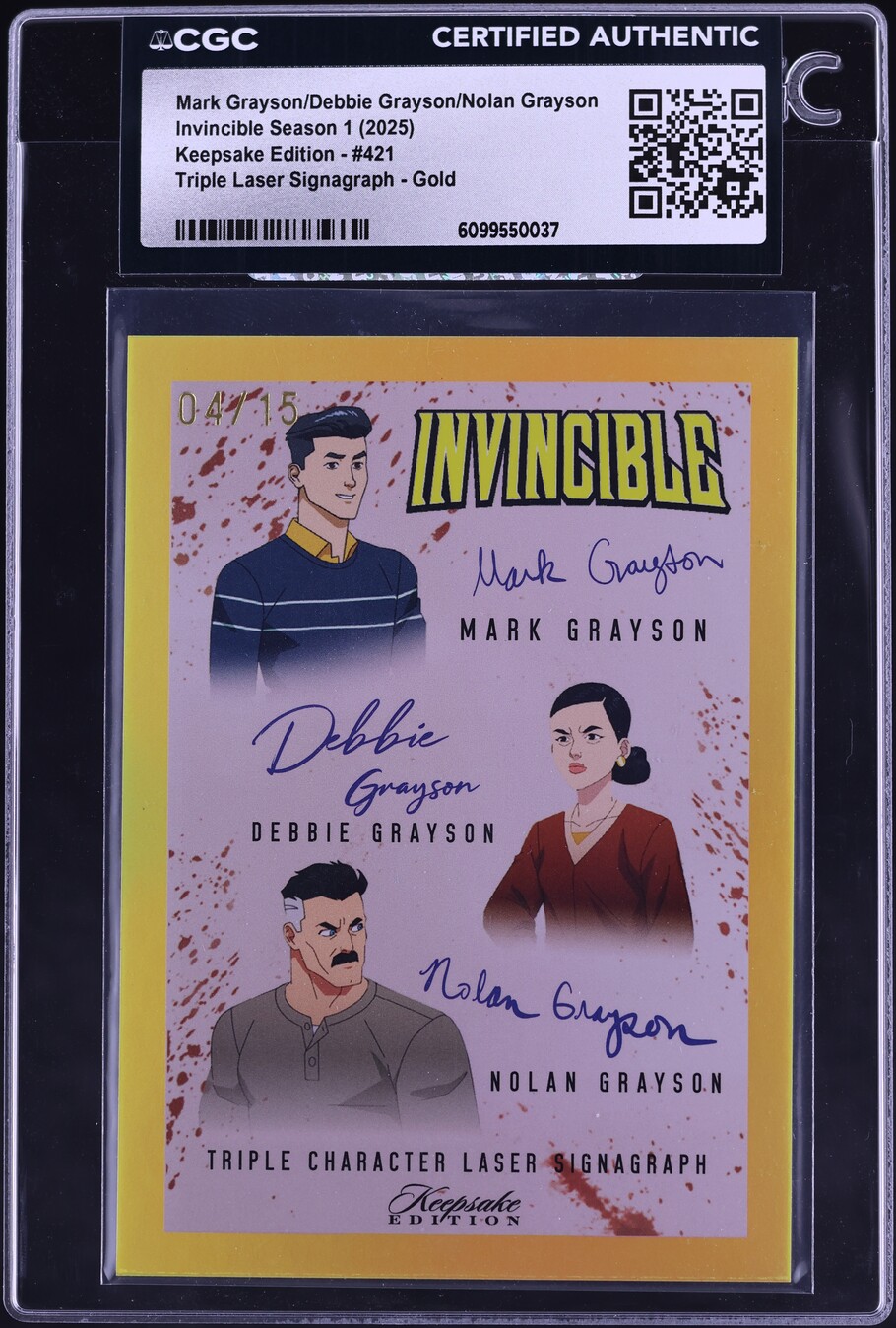 2025 Keepsake Edition Invincible Season 1 Triple Laser Gold Mark Debbie ...