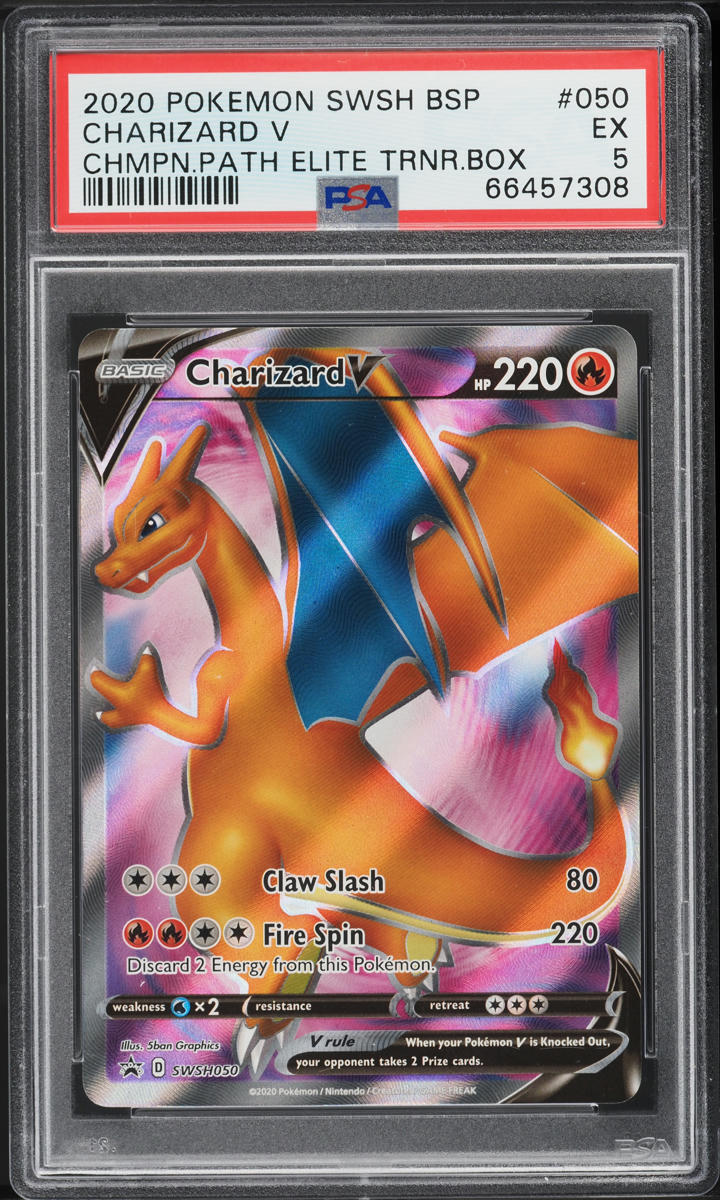 2020 Pokemon SWSH Champion's Path Elite Trainer Full Art Charizard V ...