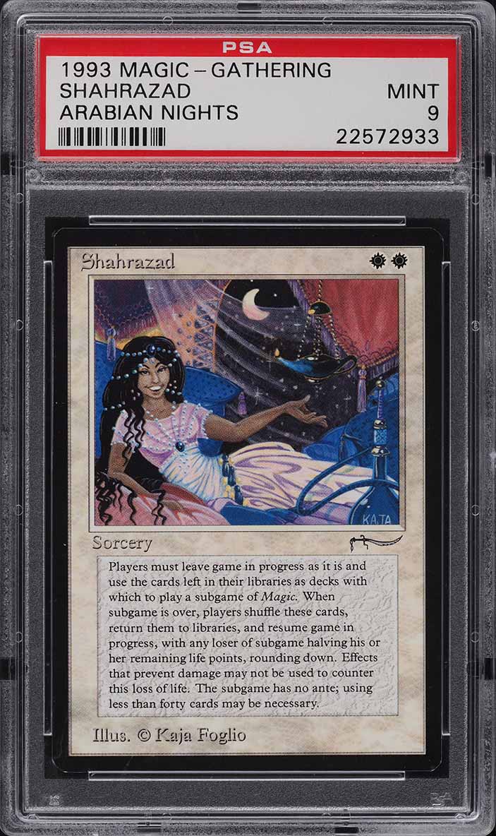 1993 Magic The Gathering MTG Arabian Nights Shahrazad PSA 9 MINT on ...