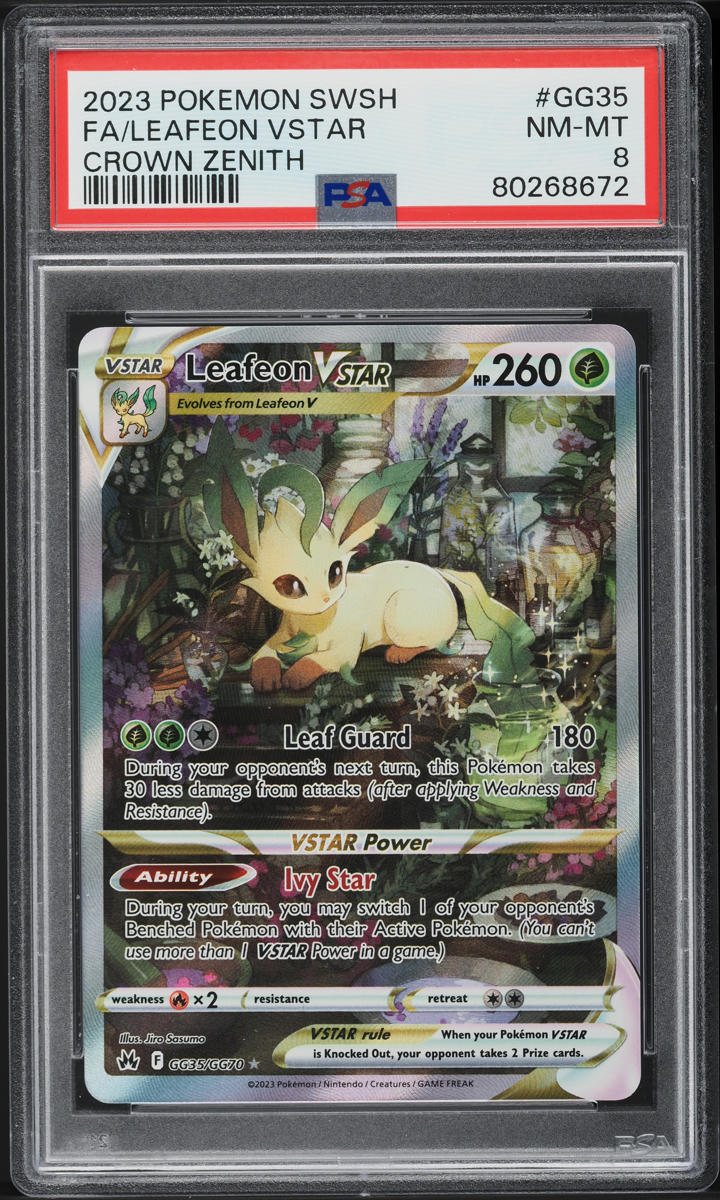2023 Pokemon Sword & Shield Crown Zenith Full Art Leafeon VSTAR #GG35 ...
