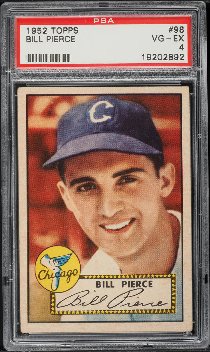 1952 Topps Billy Pierce #98 PSA 4 VGEX on Fanatics Collect
