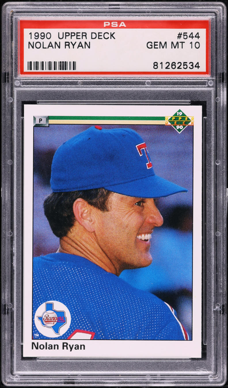 1990 Upper Deck Nolan Ryan #544 PSA 10 GEM MINT on Fanatics Collect