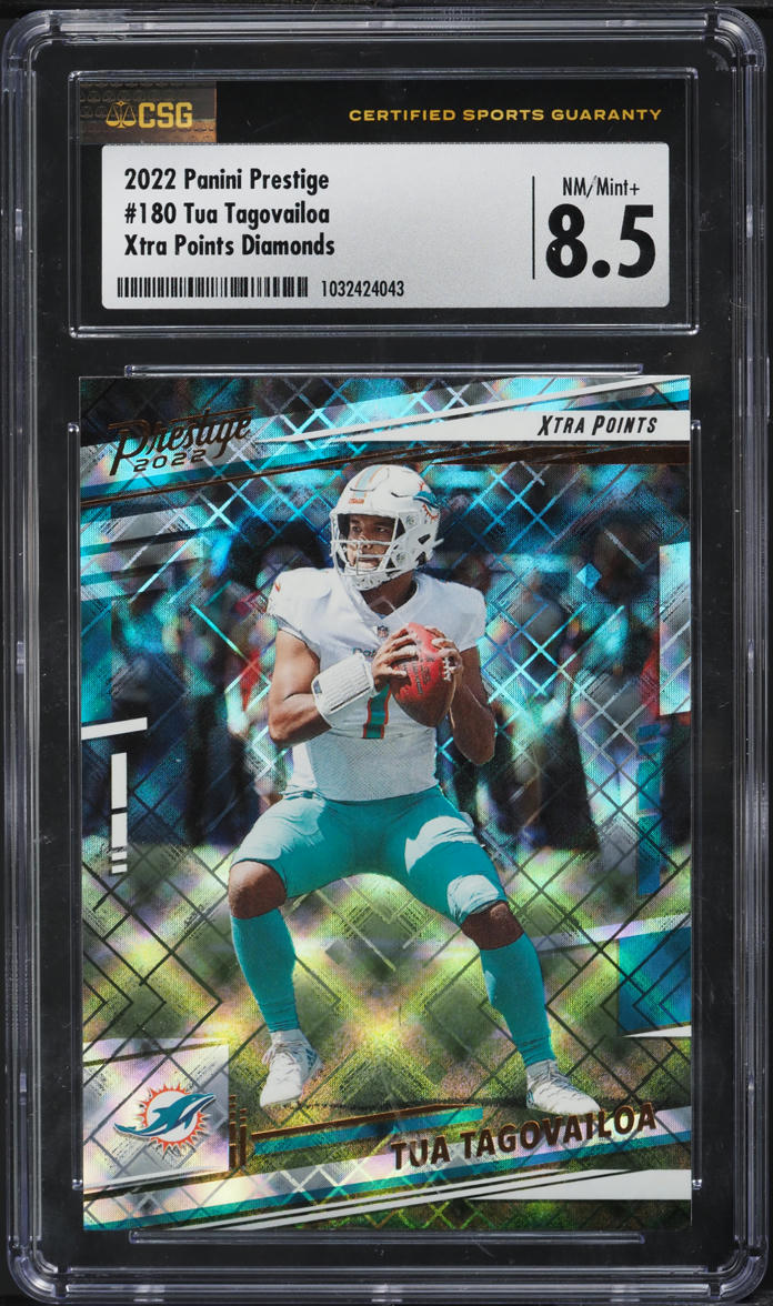2022 Panini Prestige Xtra Points Diamonds Tua Tagovailoa #180 CSG 8.5 ...