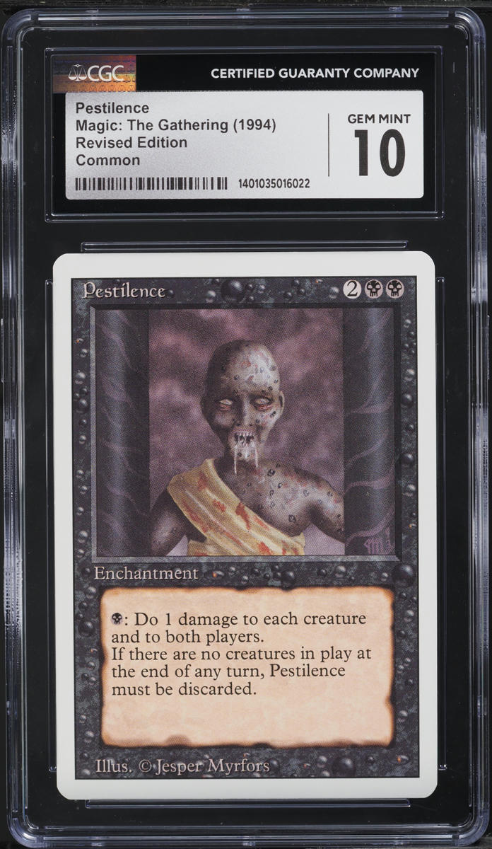 1994 Magic The Gathering MTG Revised Pestilence CGC 10 GEM MINT on ...
