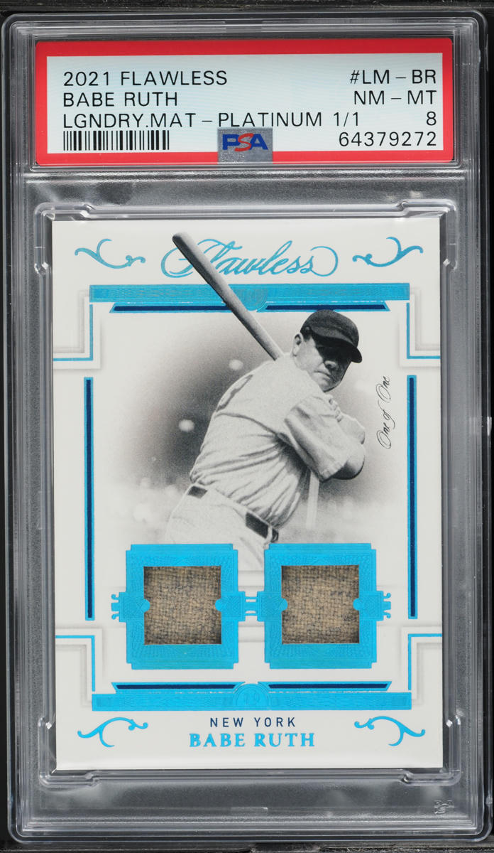 2021 Panini Flawless Legendary Platinum Babe Ruth PATCH 1/1 #LM-BR PSA ...