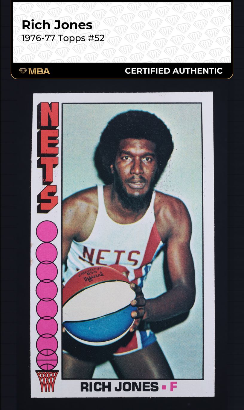 1976 Topps Basketball Rich Jones #52 MBA AUTH on Fanatics Collect