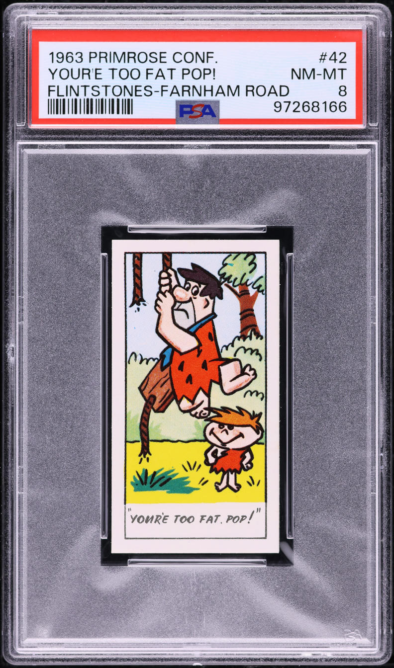 1963 Primrose Confectionery Flintstones Fred Your'e Too Fat Pop! #42 ...