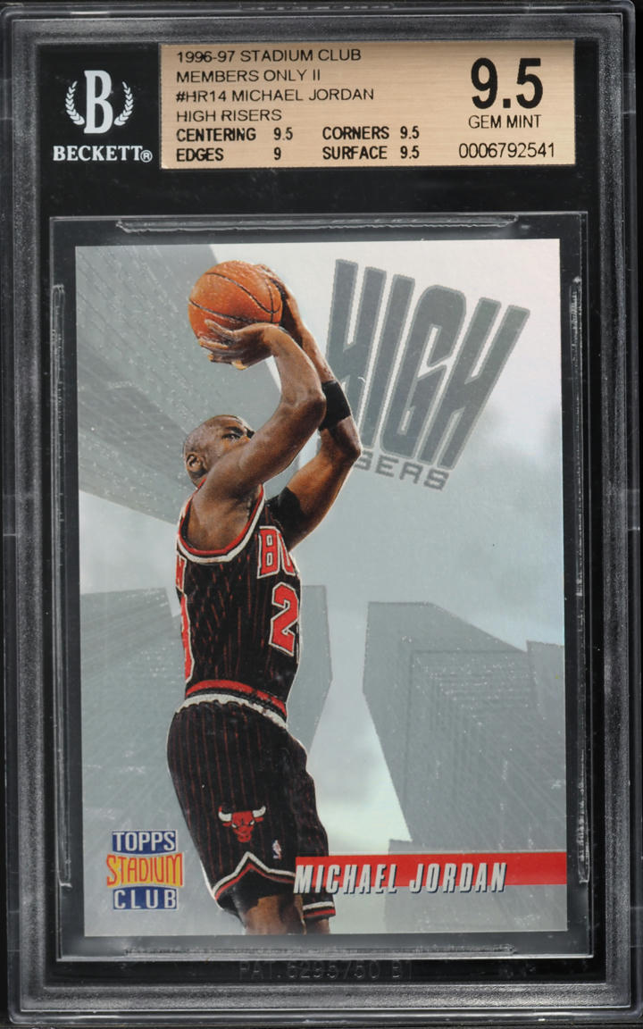 1996 Stadium Club Members Only II High Risers Michael Jordan #HR14 BGS ...