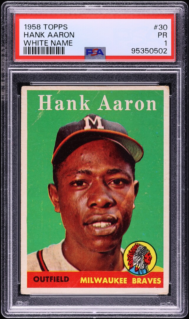 1958 Topps Hank Aaron #30 PSA 1 PR on Fanatics Collect