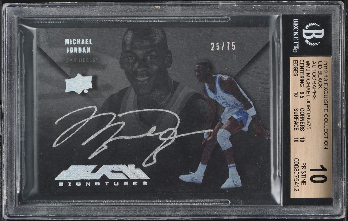 2012 Exquisite Collection UD Black Michael Jordan AUTO /75 #B-MJ BGS 10 ...