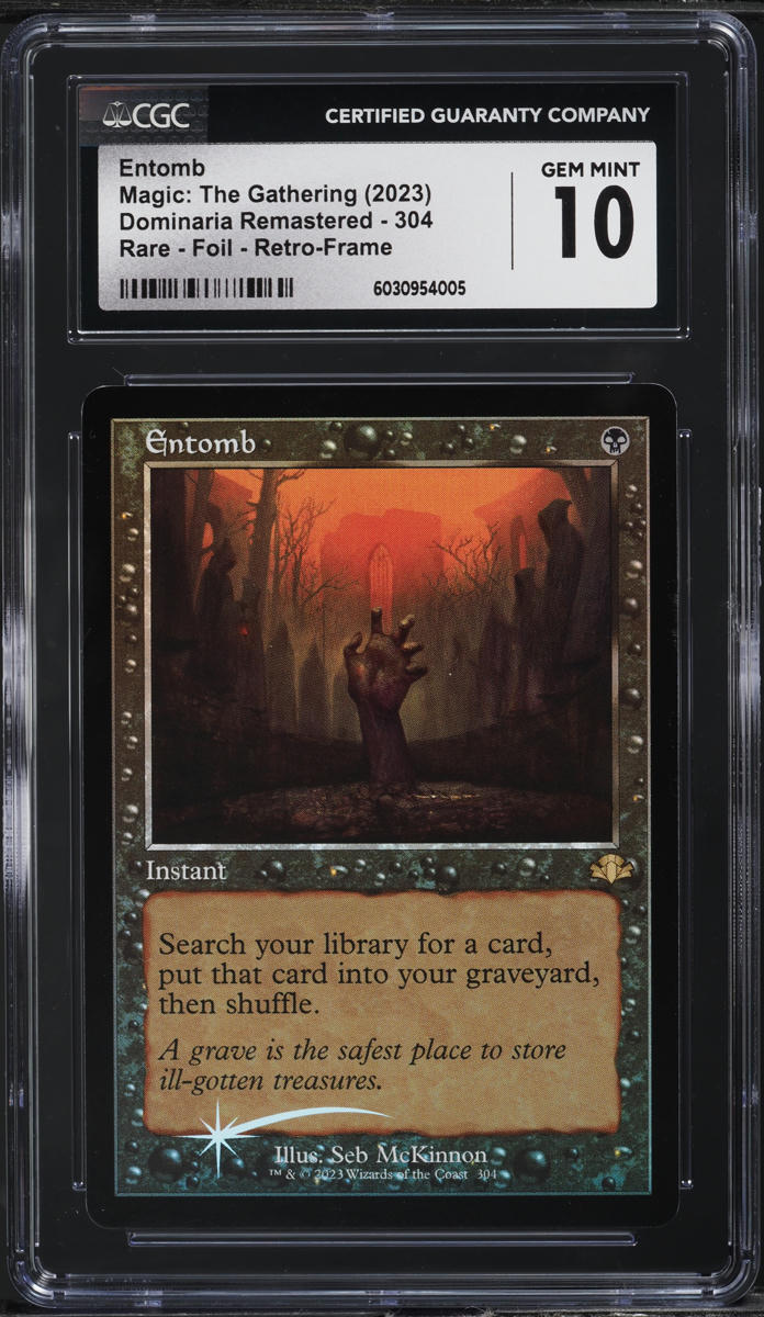 2023 Magic The Gathering Dominaria Remastered Retro-Frame Foil Entomb CGC 10 GEM on Fanatics Collect
