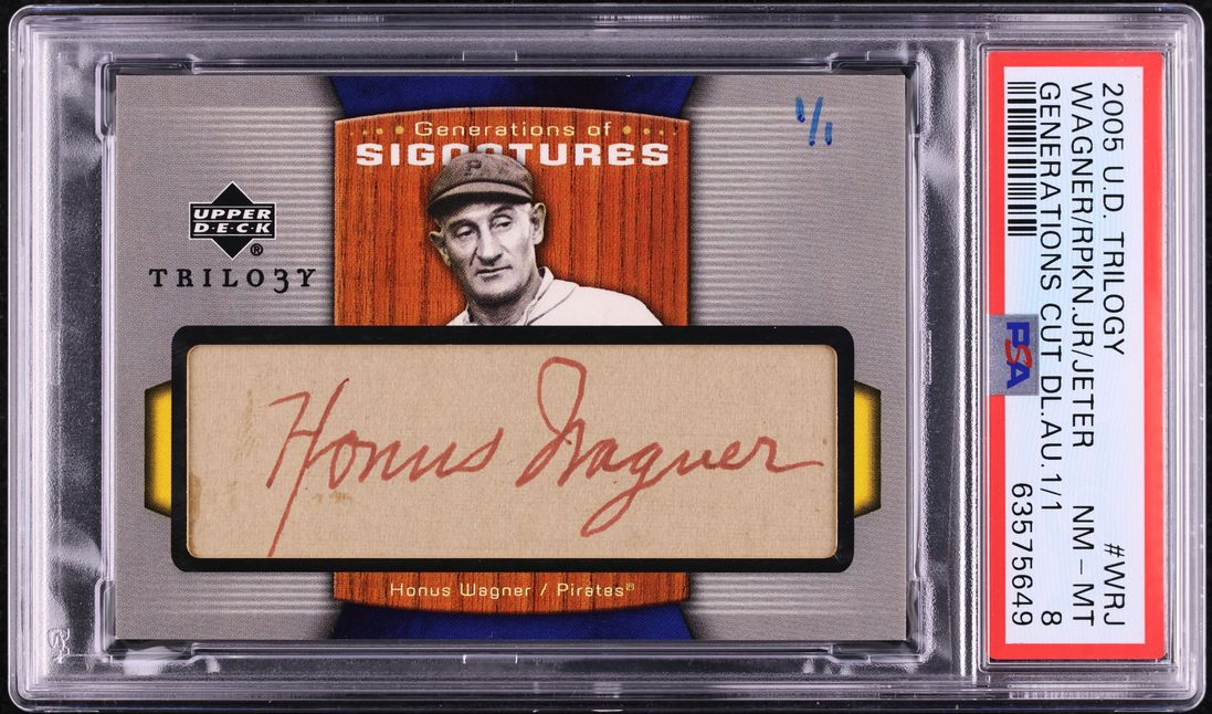2005 UD Trilogy Generations Cut Honus Wagner Cal Ripken Jr. Jeter AUTO ...