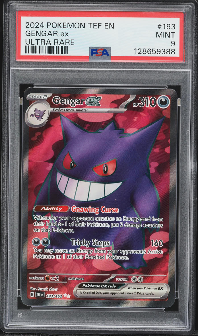 2024 Pokemon Scarlet & Violet Temporal Forces Full Art Gengar ex #193 PSA 9 MINT on Fanatics Collect