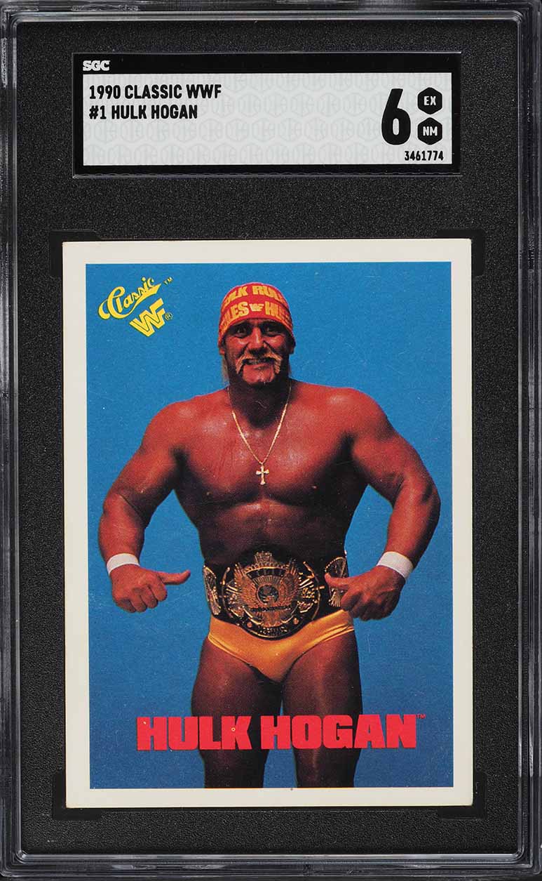 1990 Classic WWF Wrestling Hulk Hogan #1 SGC 6 EXMT on Fanatics Collect