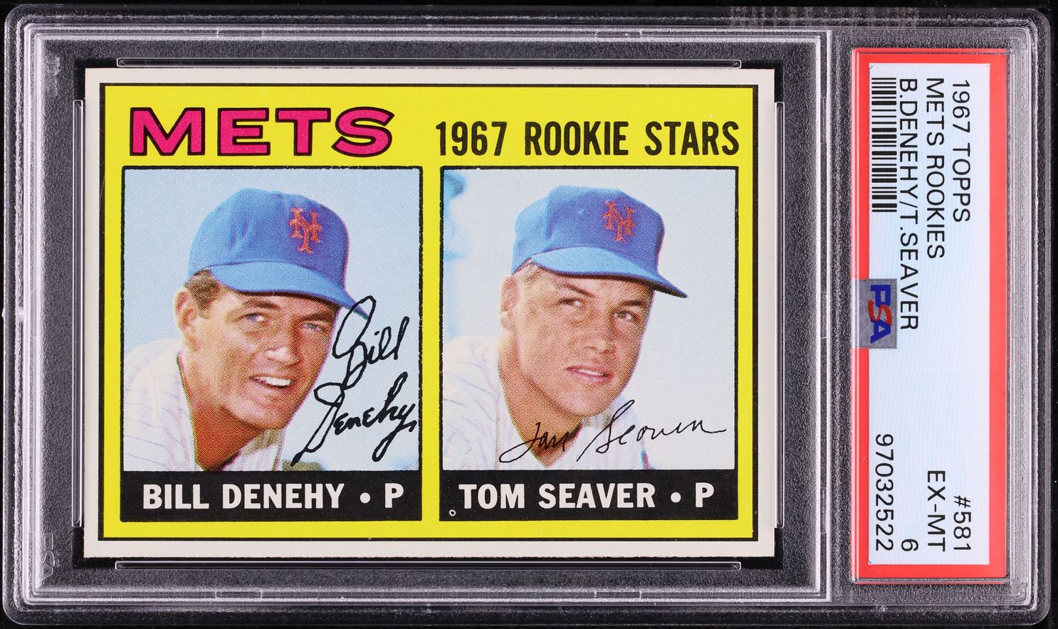 1967 Topps Tom Seaver ROOKIE #581 PSA 6 EXMT on Fanatics Collect