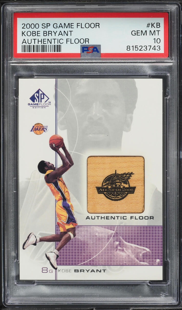 2000 SP Game Floor Authentic Floor Kobe Bryant PATCH #KB PSA 10 GEM ...