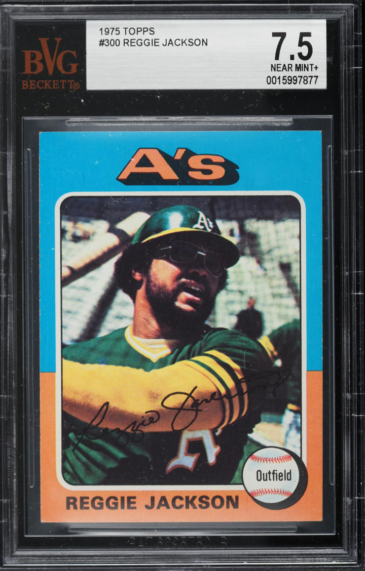 1975 Topps Reggie Jackson #300 BVG 7.5 NRMT+ on Fanatics Collect