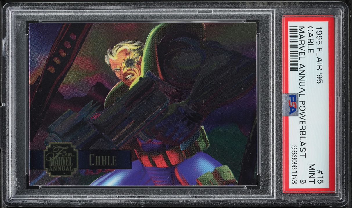 1995 Flair '95 Marvel Annual Powerblast Cable #15 PSA 9 MINT on ...