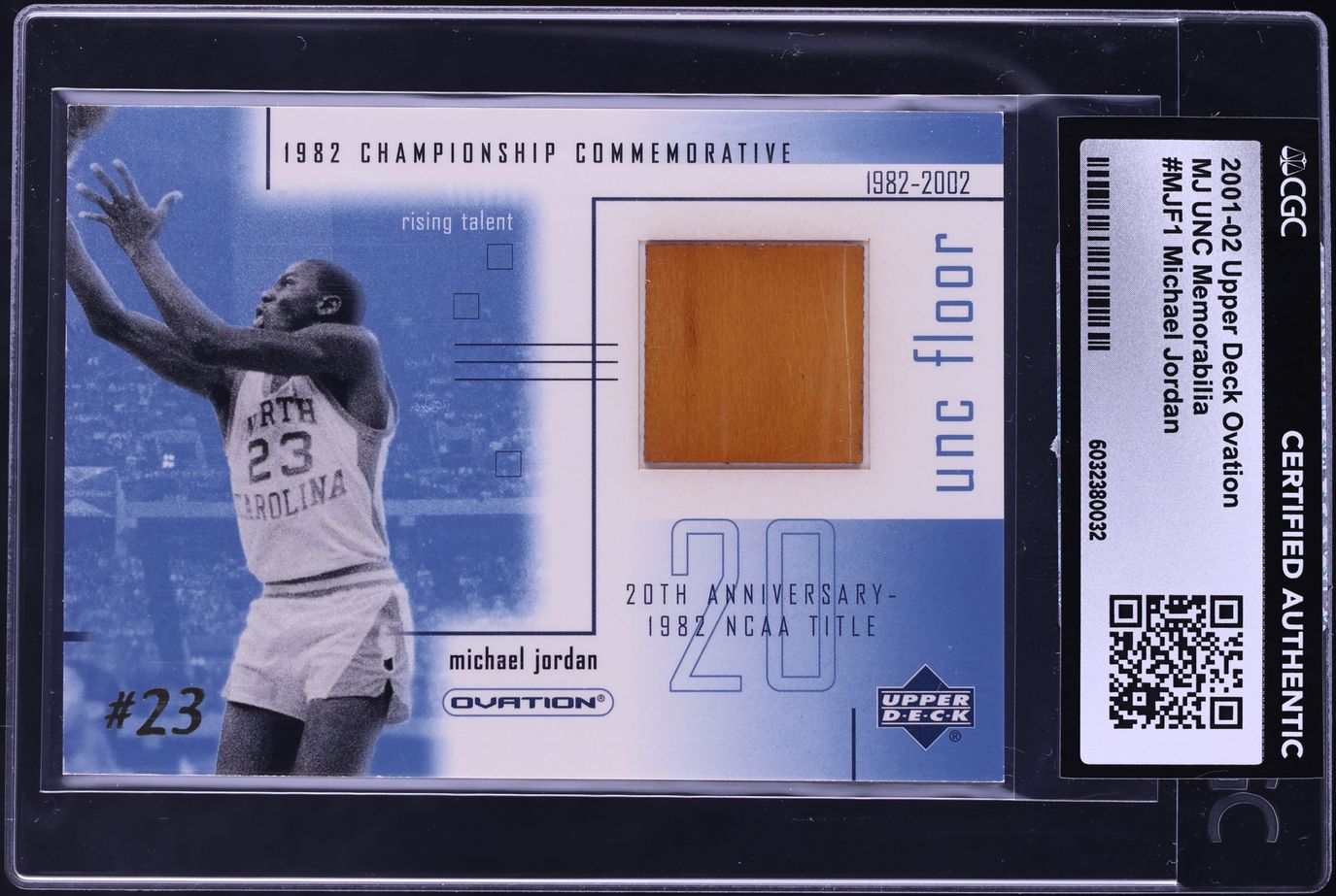 2001 Upper Deck Ovation MJ UNC Memorabilia Michael Jordan PATCH #MJF1 ...