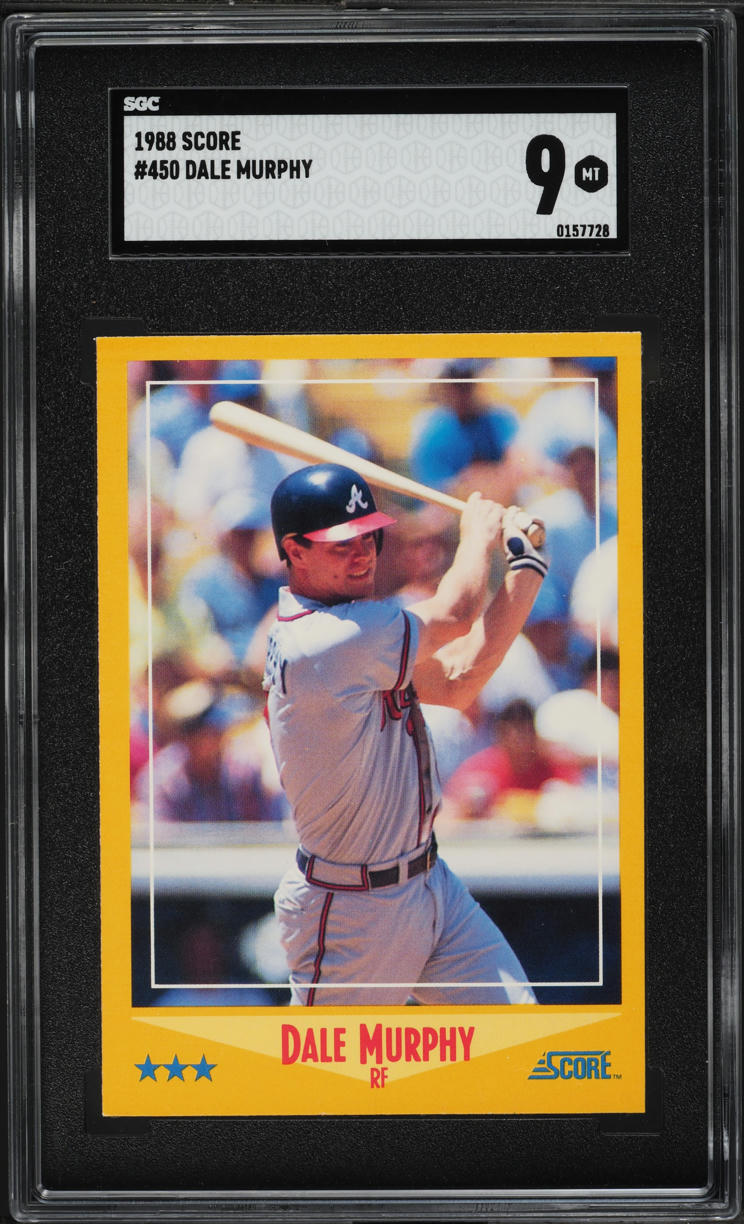 1988 Score Dale Murphy #450 SGC 9 MINT on Fanatics Collect