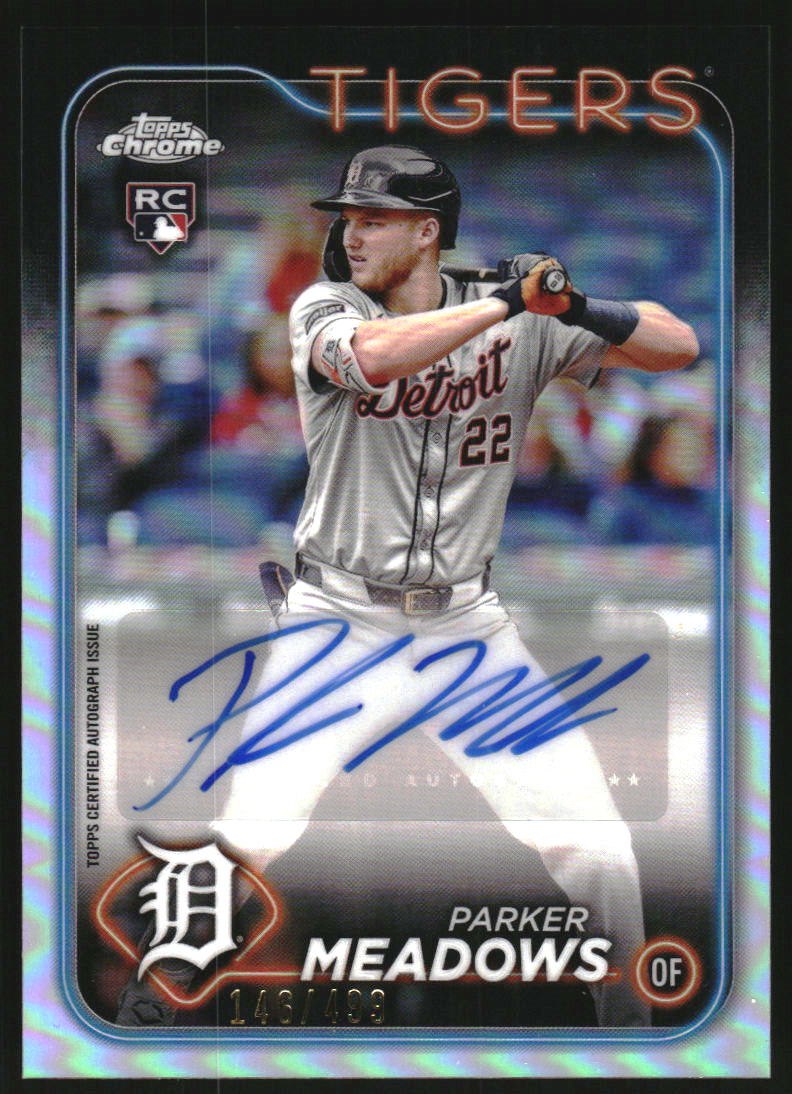 2024 Topps Chrome Update Autographs Refractors #ACPM Parker Meadows RC ...
