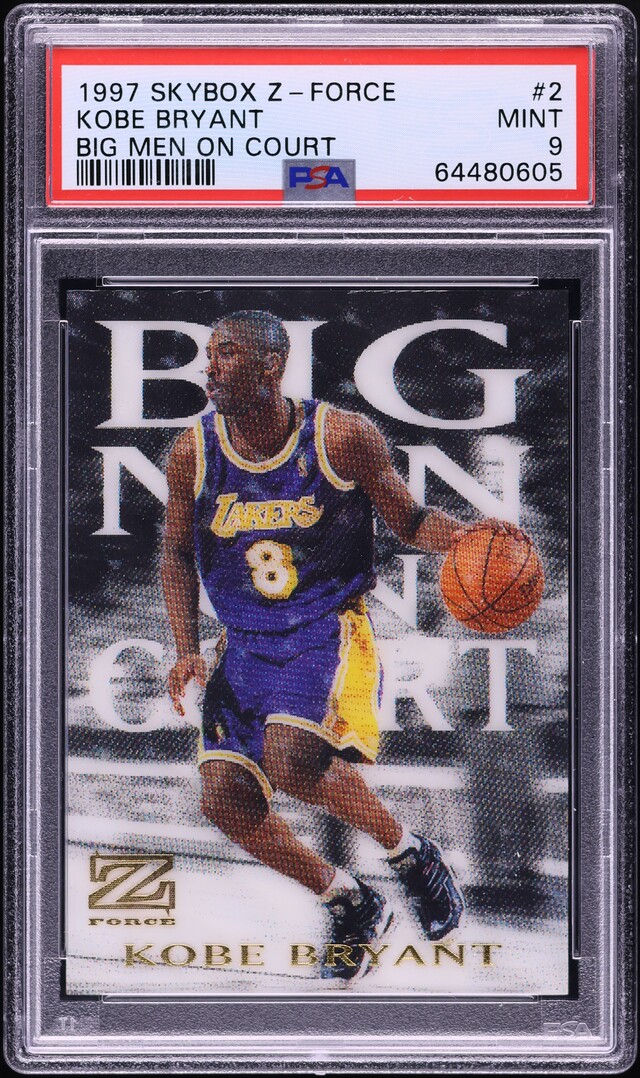 1997 Skybox Z-Force Big Men On Court Kobe Bryant #2 PSA 9 MINT on ...