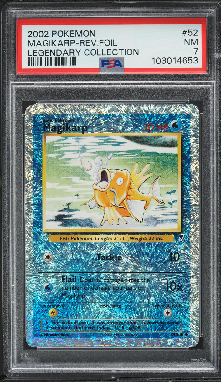 2002 Pokemon Legendary Collection Reverse Holo Magikarp #52 PSA 7 NRMT ...
