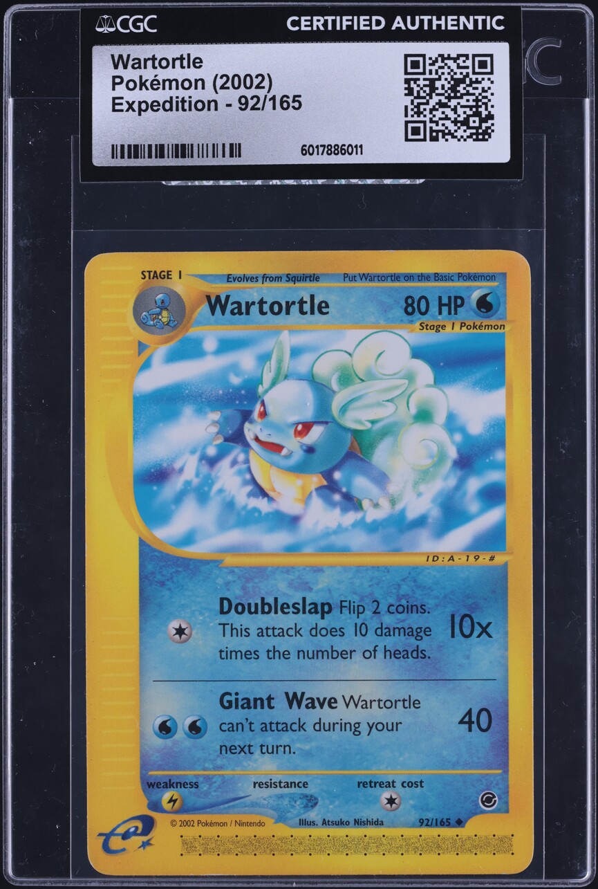 2002 Pokemon Expedition Wartortle #92 CGC AUTH on Fanatics Collect