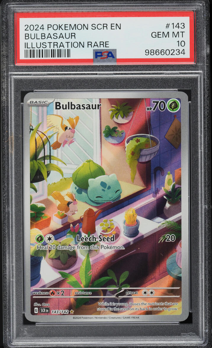 2024 Pokemon SV Stellar Crown Bulbasaur #143 PSA 10 GEM MINT on ...