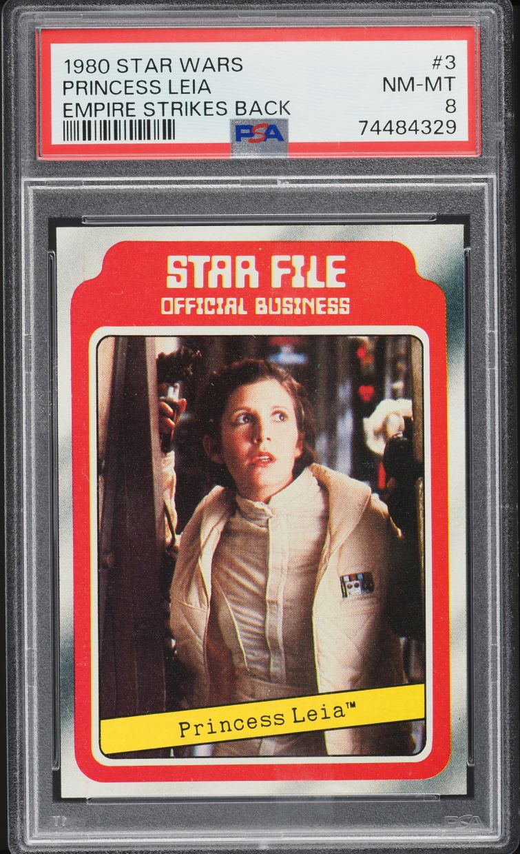 1980 Topps Star Wars Empire Strikes Back Princess Leia #3 PSA 8 NM-MT on Fanatics Collect