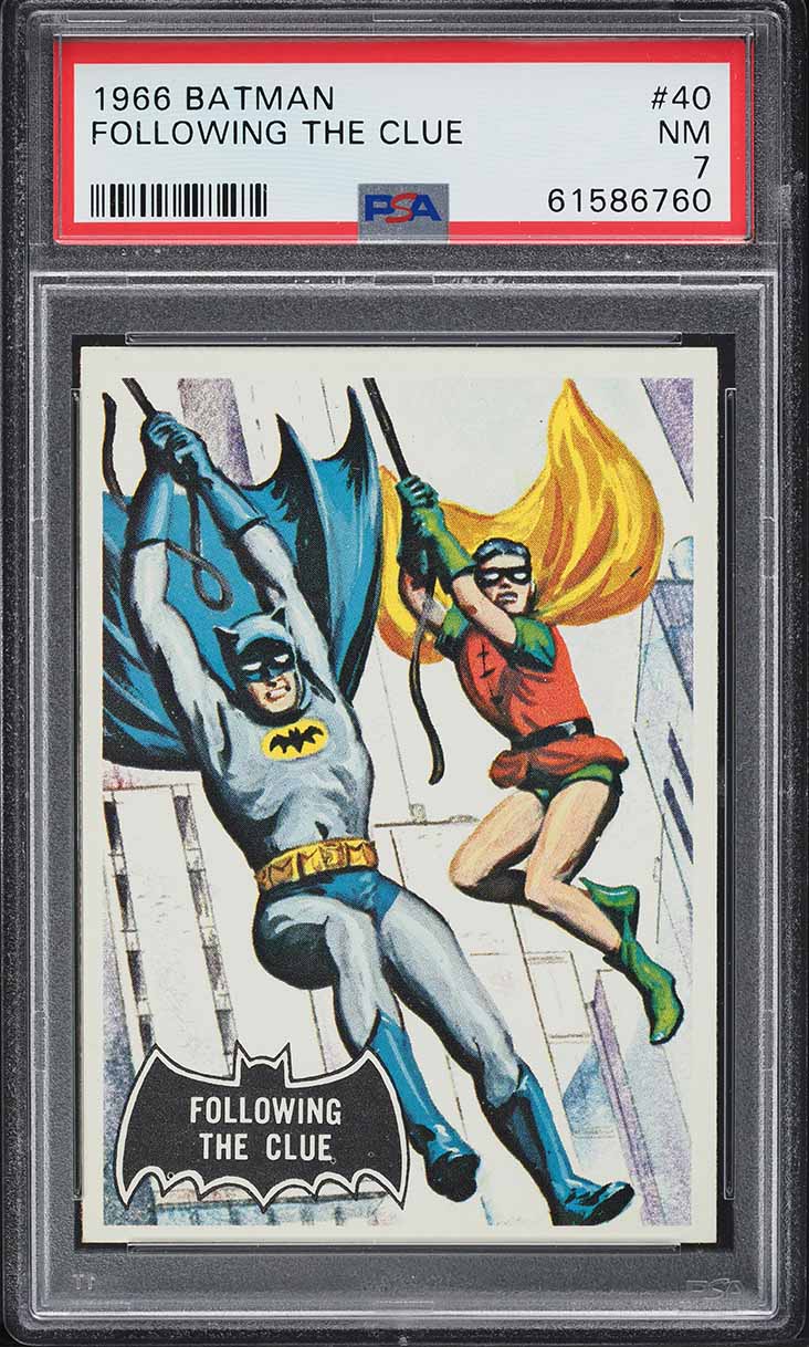 1966 Topps Batman Black Bat Following The Clue #40 PSA 7 NRMT on ...