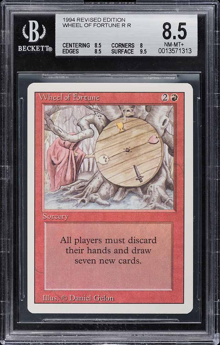 1994 Magic The Gathering MTG Revised Edition Wheel of Fortune BGS 8.5 ...