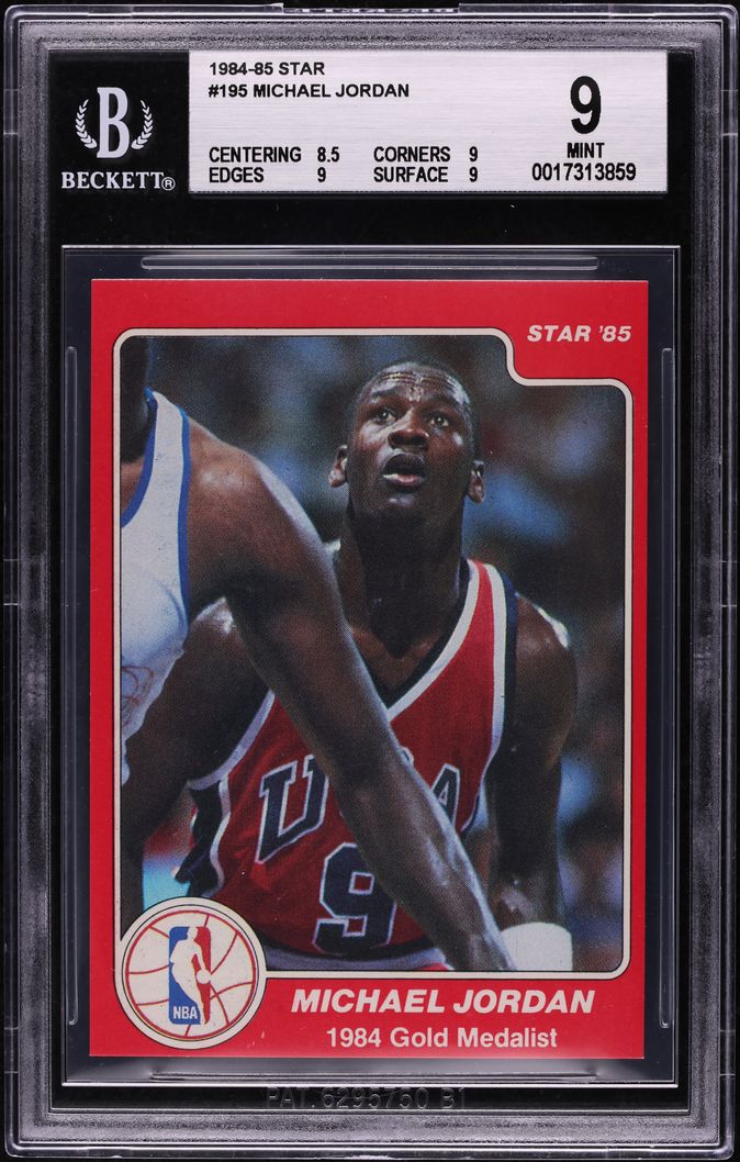 1984-85 Star Basketball Michael Jordan ROOKIE #195 BGS 9 MINT on ...