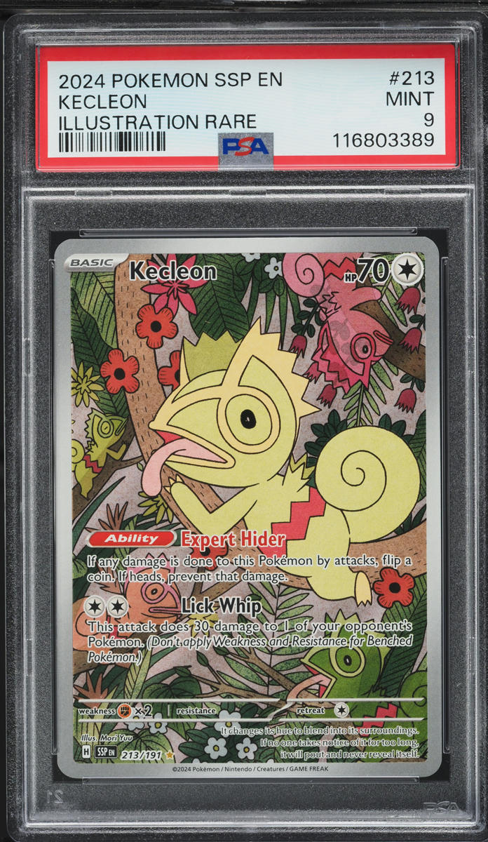 2024 Pokemon Scarlet & Violet Surging Sparks IR Kecleon #213 PSA 9 MINT ...