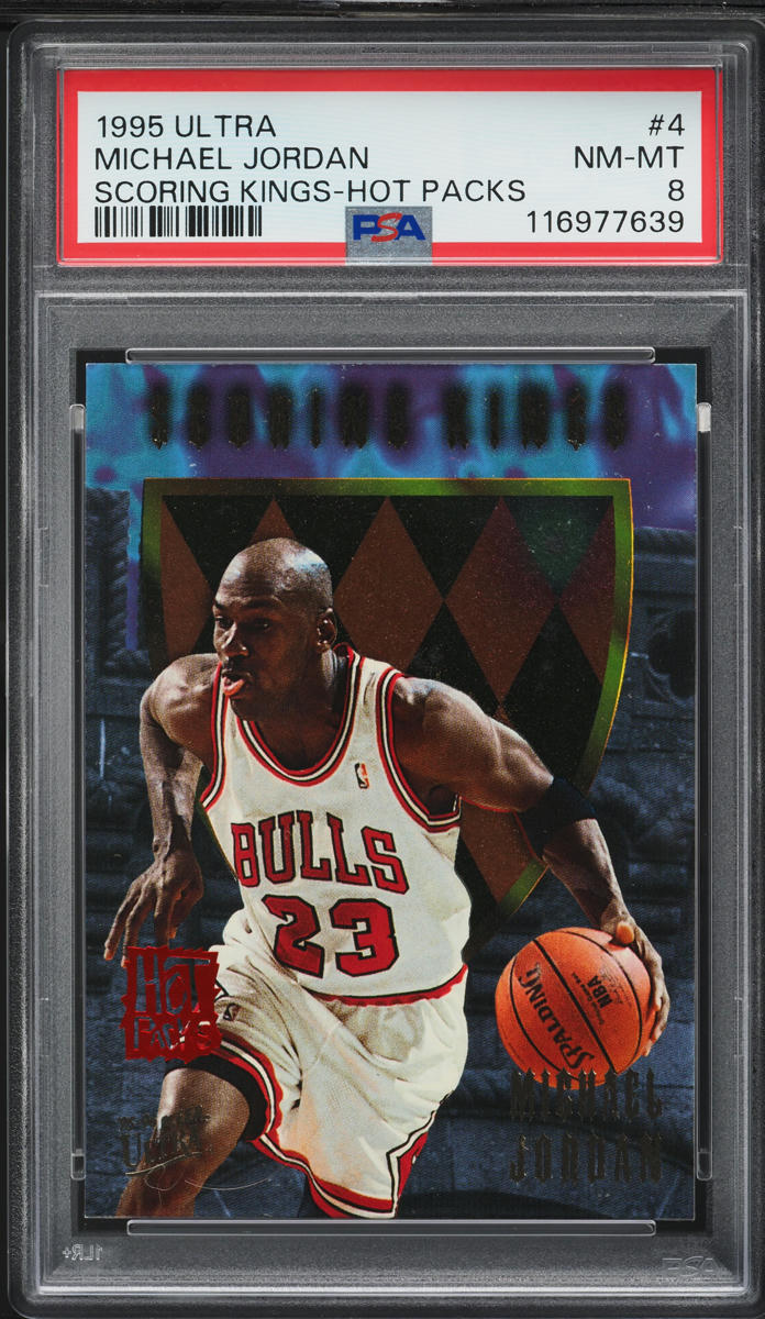 1995 Ultra Scoring Kings Hot Packs Michael Jordan #4 PSA 8 NM-MT on ...