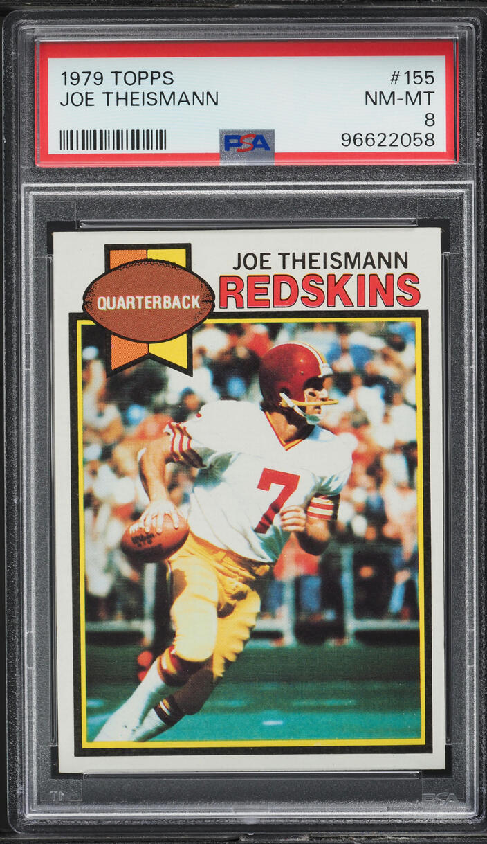1979 Topps Football Joe Theismann #155 PSA 8 NM-MT on Fanatics Collect