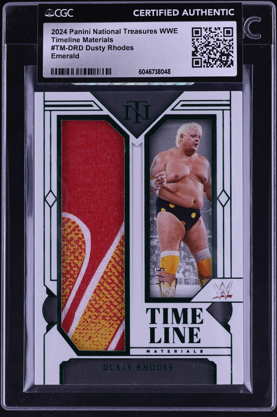 2024 National Treasures WWE Timeline Emerald Dusty Rhodes PATCH 5/5 CGC ...
