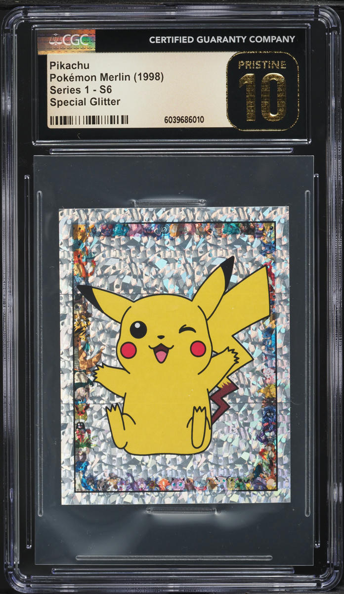 1998 Pokemon Merlin Stickers Series 1 Prism Pikachu #S6 CGC 10 PRISTINE ...