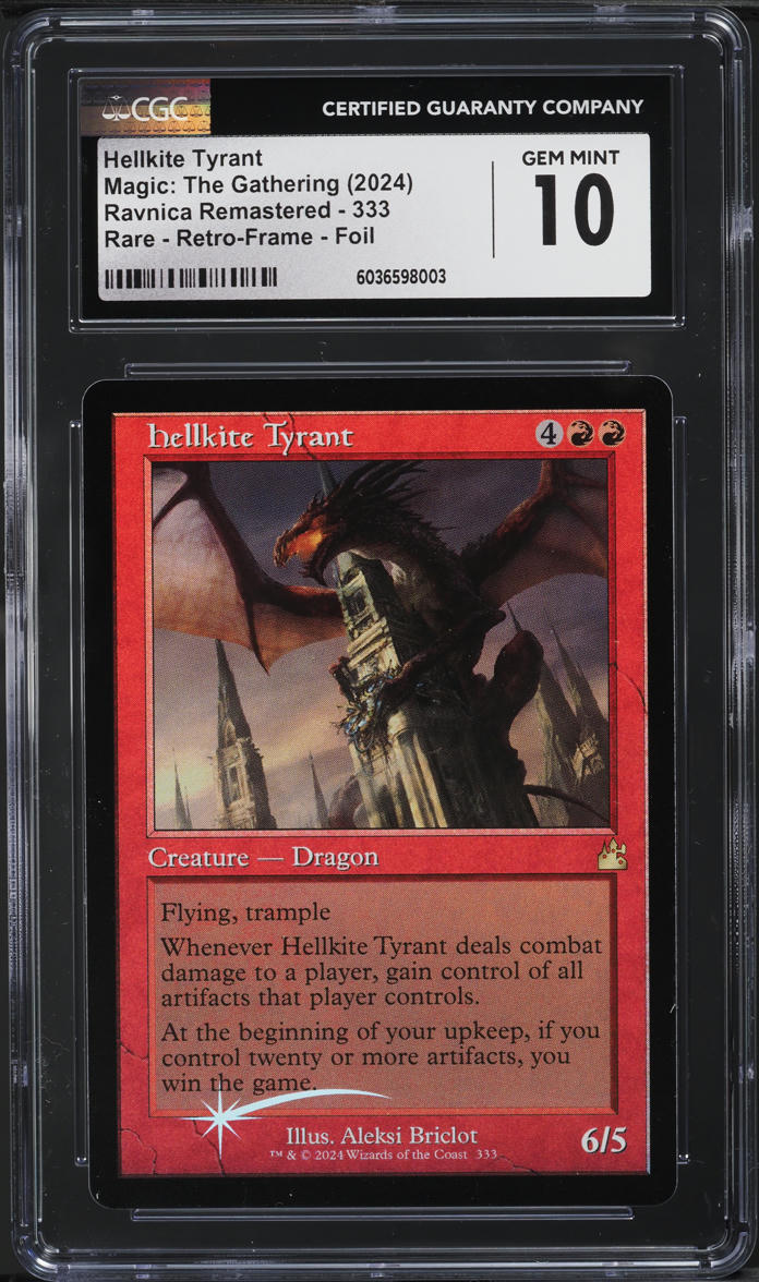 2024 MTG Ravnica Remastered Retro-Frame Foil Hellkite Tyrant #333 CGC ...