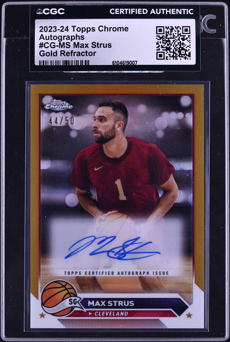 2023 Topps Chrome Gold Refractor Max Strus AUTO /50 #CG-MS CGC AUTH on ...