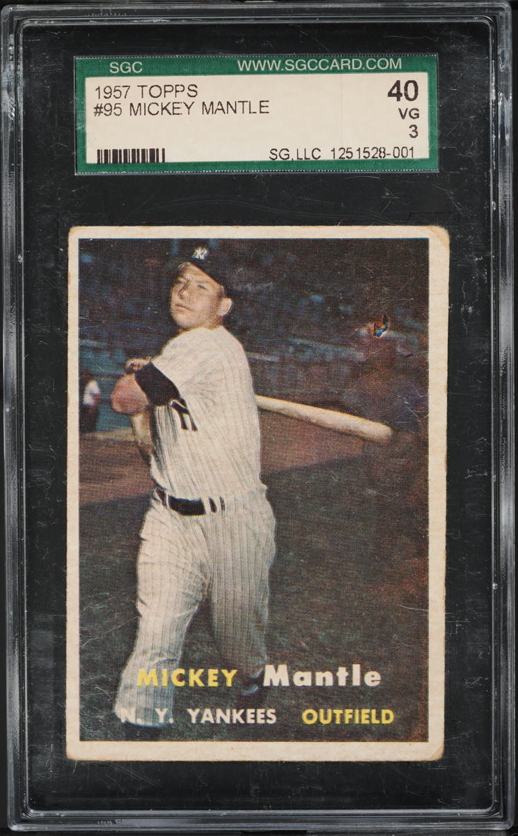 1957 Topps Mickey Mantle #95 SGC 3 VG on Fanatics Collect