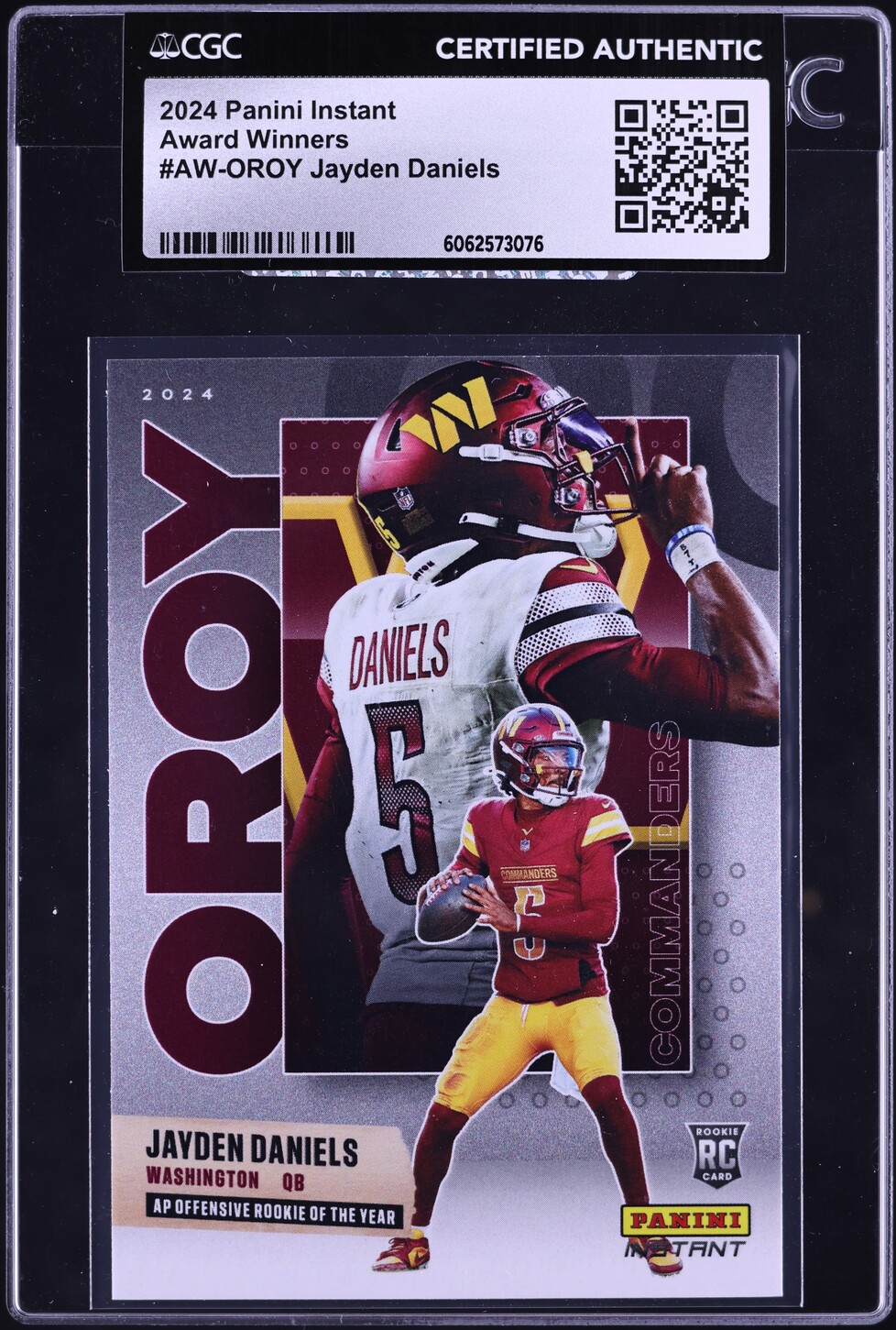 2024 Panini Instant Award Winners Jayden Daniels ROOKIE /10479 #AW-OROY ...