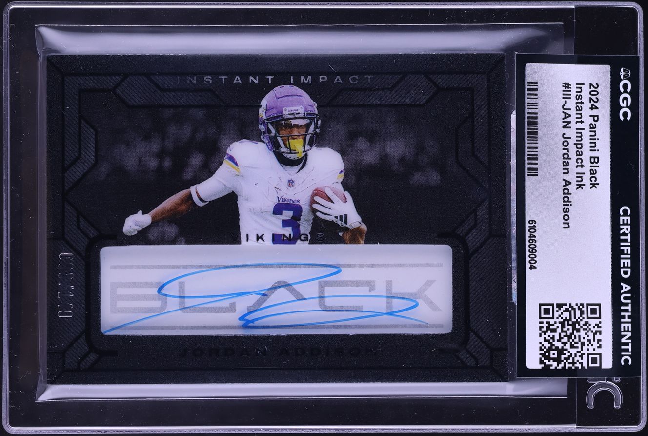 2024 Panini Black Instant Impact Ink Jordan Addison AUTO /149 #III-JAN ...