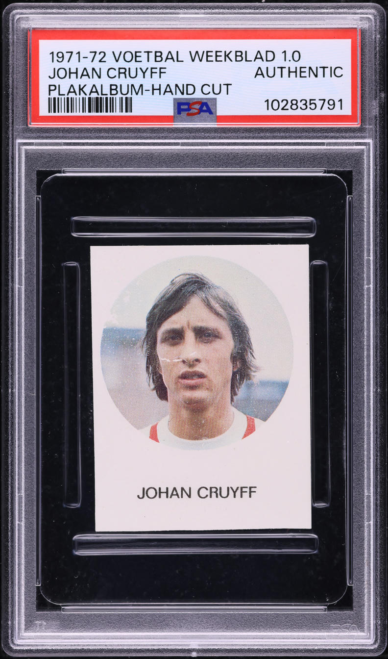 1971 Voetbal Weekblad 1.0 Johan Cruyff PLAKALBUM, HAND CUT PSA AUTH on ...