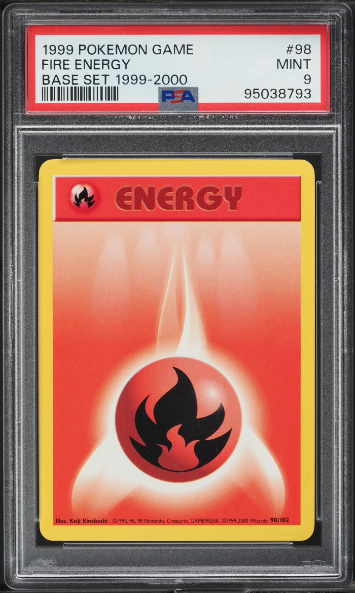 1999 Pokemon Base Set Fire Energy #98 PSA 9 MINT on Fanatics Collect