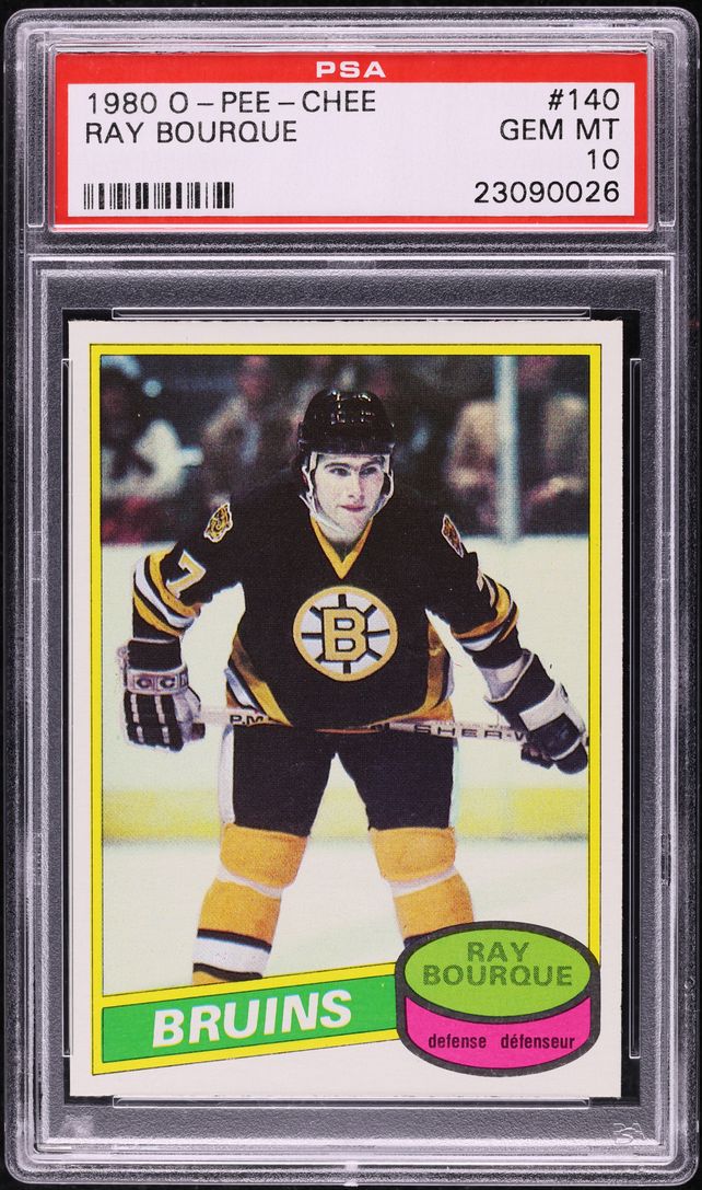 1980 O-Pee-Chee Hockey Ray Bourque ROOKIE #140 PSA 10 GEM MINT on ...