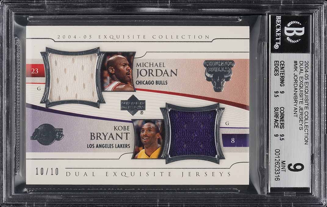 2004 Exquisite Collection Dual Michael Jordan & Kobe Bryant PATCH 10/10 ...